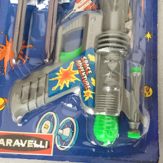 70S#VINTAGE SPACE ADVENTURE PARACHUTE GUN ALIEN ROBOT#MOSC BARAVELLI ...