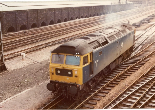 BRITISH RAILWAY B.R Photograph Class 47 - 47258 At Cardiff Canton 28/07 ...