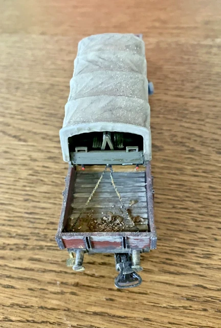 H0 HO MÄRKLIN Niederbordwagen mit Roco Magirus Jupiter mit Plane ...