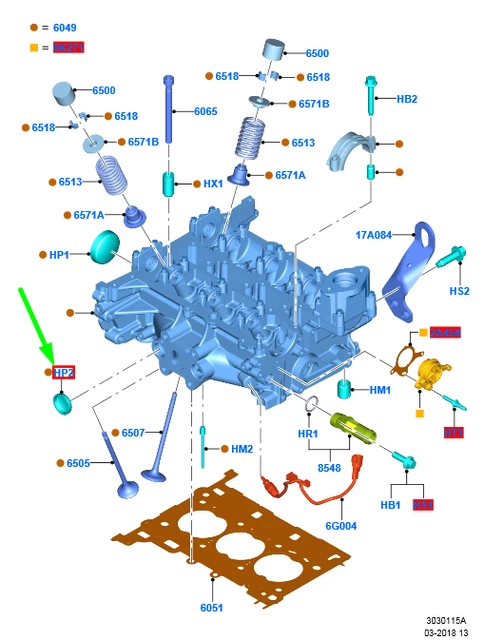 FORD MONDEO MK5 Cylinder Head Plug W528067-S300 2013809 NEW GENUINE £18 ...