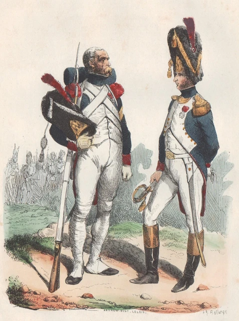 19TH ENGRAVING IMPERIAL Guard Napoleon Bonaparte Empire Grand Army ...