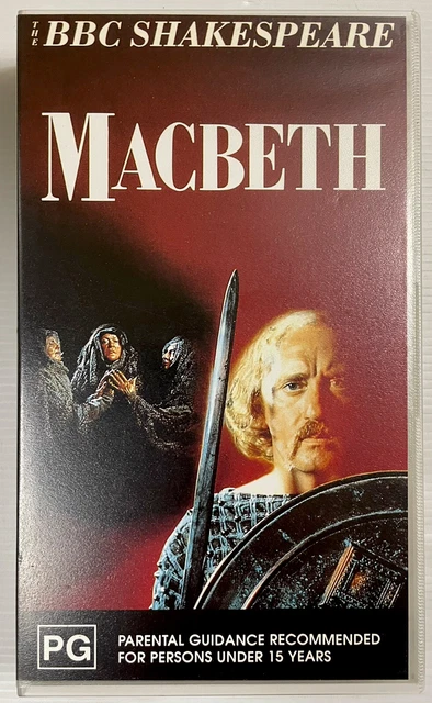 MACBETH BBC SHAKESPEARE VHS Video Cassette Tape PAL PG 1988 Clear Small ...