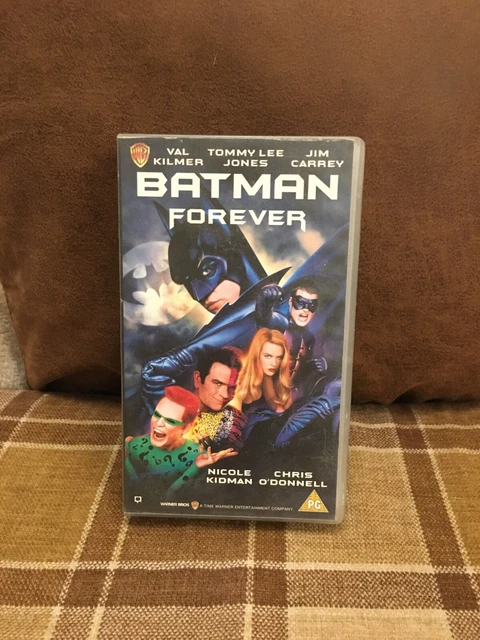 BATMAN FOREVER VHS tape cassette ,val kilmer ,jim carrey 1995 warner ...