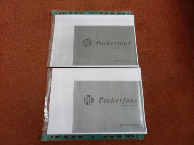 VINTAGE POLICE PYE Pocketfone PF1 UHF Radios SERVICE MANUALS £9.00 ...