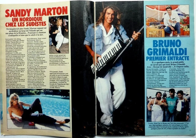 SANDY MARTON = 2 Pages 1986 French Clipping (+ Bruno Grimaldi) EUR 6,00 ...