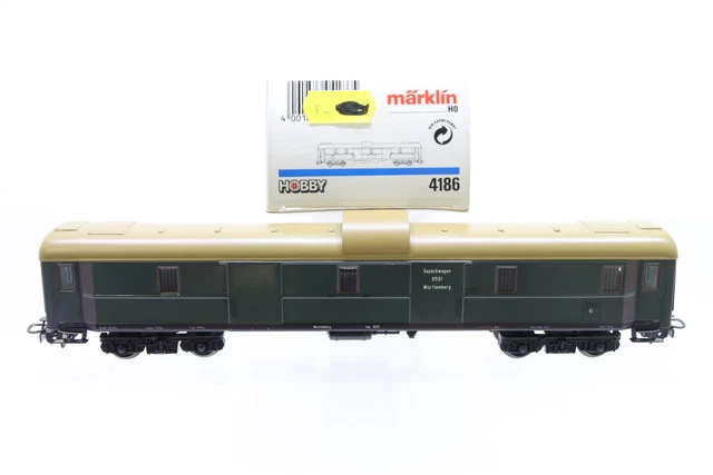 H0 MÄRKLIN 4186 Württemberg Gepäckwagen Personenwagen Blech AC coach +OVP/L33 EUR 11,49 ...