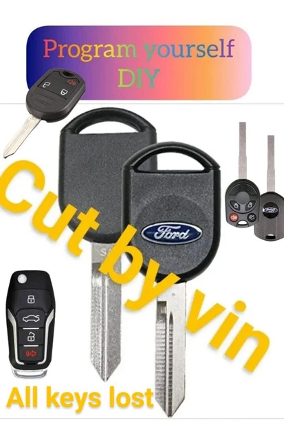 FORD KEY CUT by Vin. And Program Yourself DIY All Ford Lost Blade Keys ...