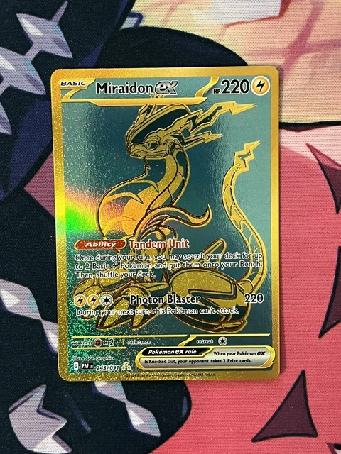 MIRAIDON EX 243/091 - Pokémon TCG Scarlet & Violet Paldean Fates - NM ...