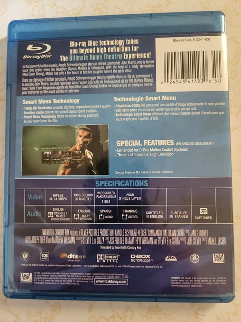 COMMANDO (BLU-RAY DISC, 2007) Early Arnold Schwarzenegger $20.00 - PicClick CA