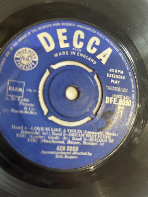 KEN DODD. LOVE Is Like A Violin 7” Vinyl Single EUR 3,57 - PicClick DE