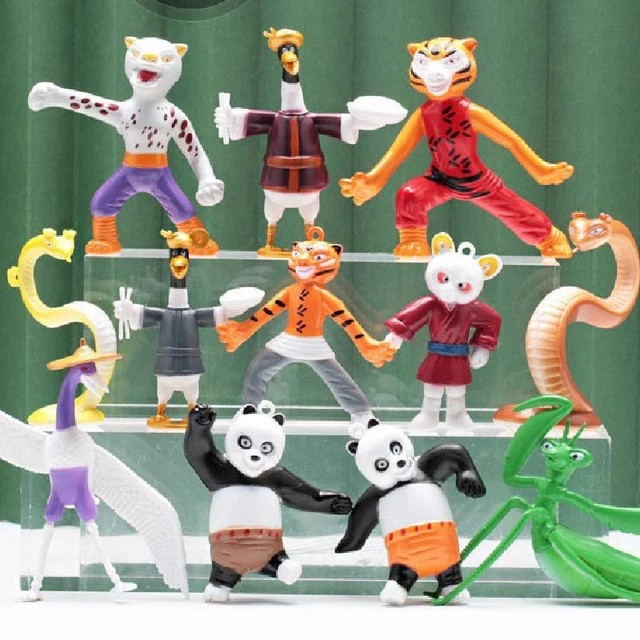 KUNG FU PANDA 4 Cartoon Figure Toy Model Decorative Set 12 Pieces Pvc ...