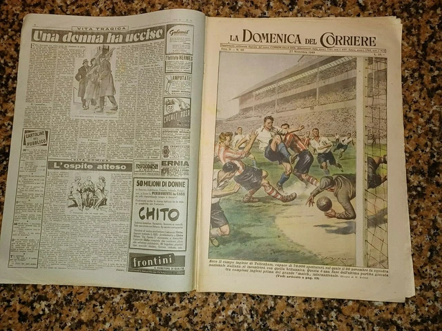 LA DOMENICA DEL corriere 27 novembre 1949-Nazionale Italiana-Principe ...