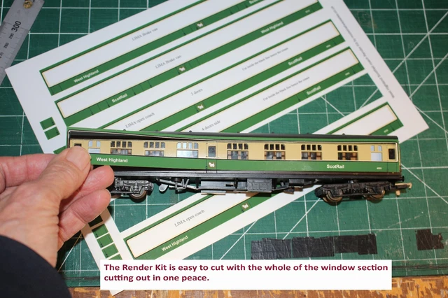 WEST HIGHLAND SCOT Rail MK1 coaches Vinyl RENDER KIT for 6 coaches ...