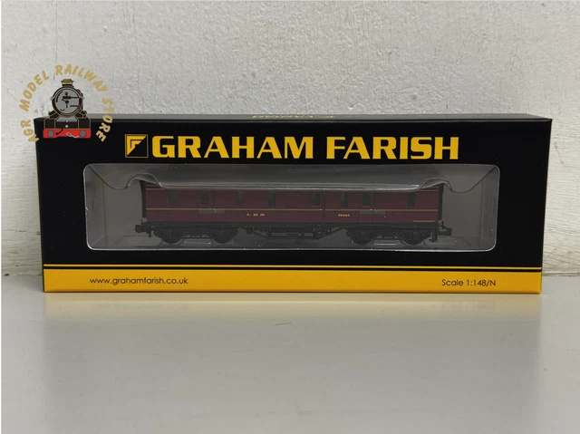 GRAHAM FARISH 374-885A LMS Stanier 50ft Full Brake LMS Crimson Lake £47 ...