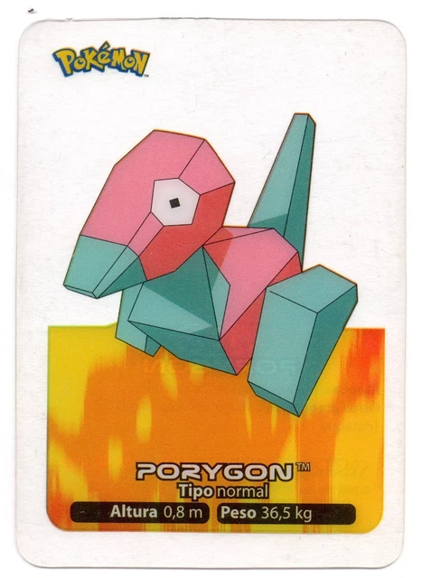 PORYGON #137 LAMINCARD Coleccion Pokemon Lamincards 2005 Edibas (Usada ...