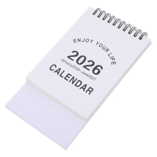 DAILY SCHEDULE CALENDAR 2026: 2026-2027 Monthly Desktop Standing Flip ...