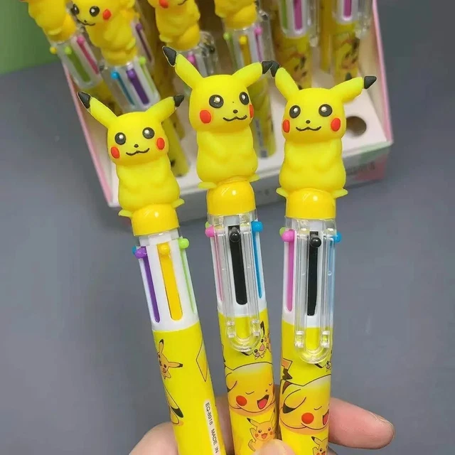 POKEMON 3 STYLOS Pikachu 6 Couleur Affaires Scolaire Accessoires De ...