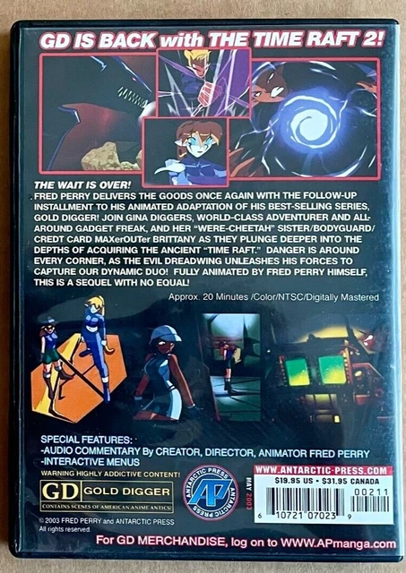 GOLD DIGGER TIME Raft 2 Limited DVD OVA Anime Fred Perry Antarctic ...