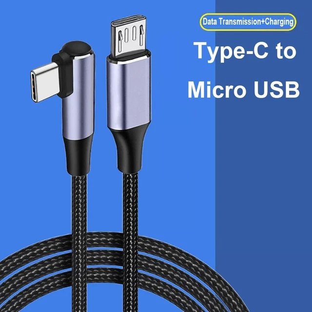 90 DEGREE USB Type C to Micro USB Adapter Cord for Samsung/Xiaomi ...