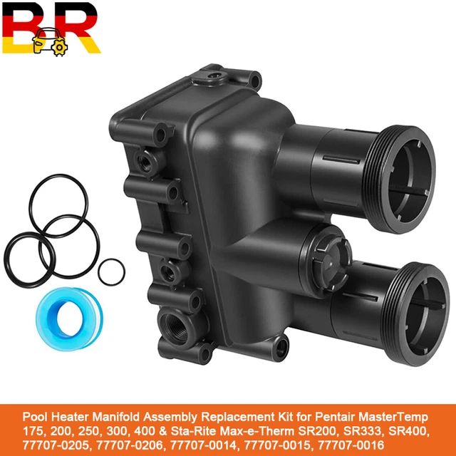 POOL HEATER MANIFOLD Assembly Replacement Kit for Pentair MasterTemp ...