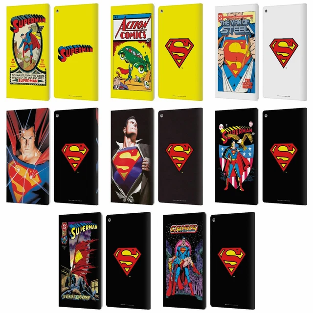 SUPERMAN DC COMICS Famous Comic Book Covers Leather Book Case For ...