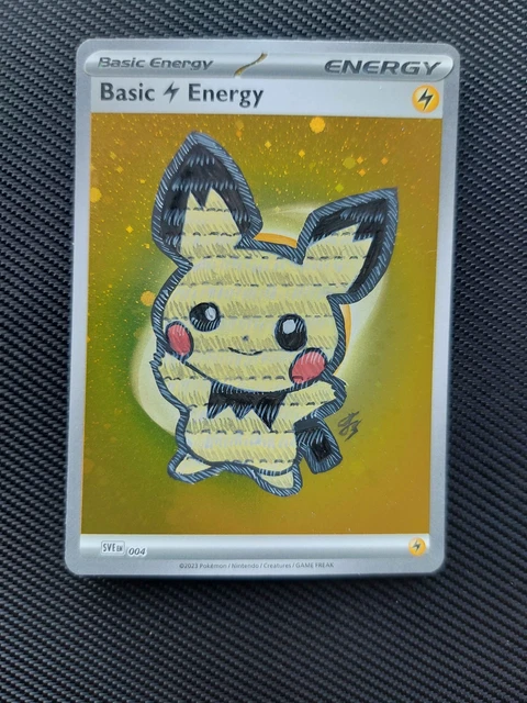 PICHU POKEMON CUSTOM Hand Painted Holo Pokémon Card - Unique OOAK ...
