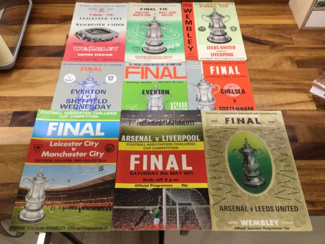 COLLECTION FA CUP final programmes *9 1963 to 1972 all vgc or better £ ...