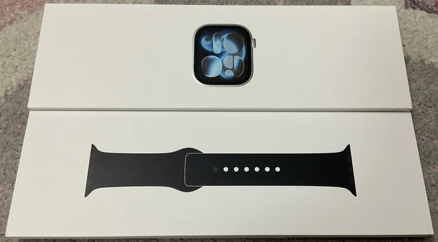 APPLE WATCH SERIES 11 GPS 42mm Jet Black Aluminum Case Sport Band M/L ...