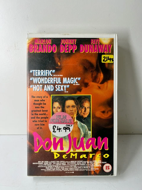 DON JUAN DEMARCO (Faye Dunaway, Johnny Depp, Marlon Brando) Big Box VHS ...