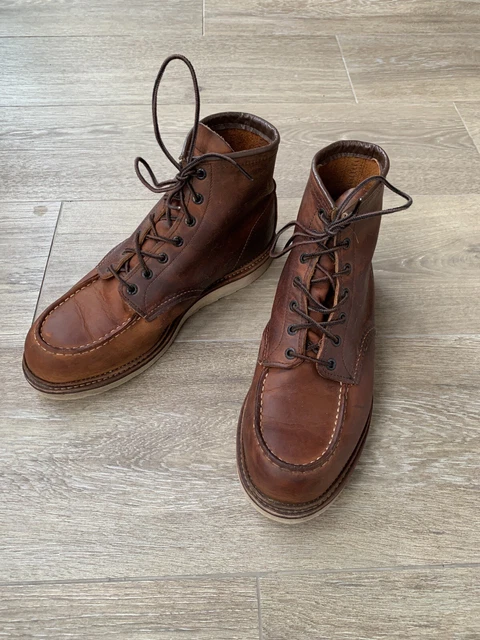 RED WING CLASSIC Moc Toe Boots 1907*Copper*Uk 10*Rrp £329 £107.00 ...