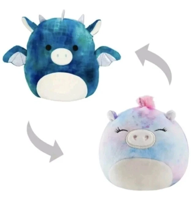 SQUISHMALLOW FLIPAMALLOW DOMINIC Dragon & Aina Unicorn - New Flipmallow ...