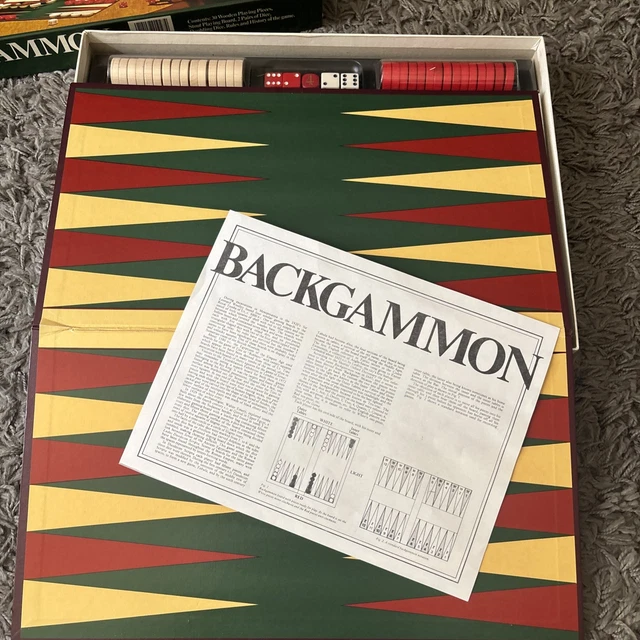 VINTAGE NEW BACKGAMMON Wooden Set Board Game 1970s Michael Stanfield ...