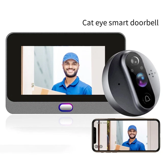 ROUND THE CLOCK Monitoring WiFi Video Doorbell with Infrared Technology ...