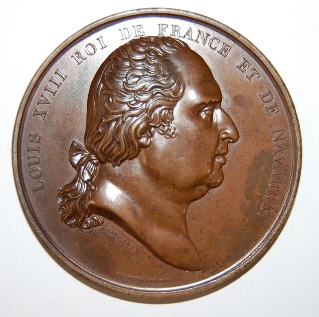 C.1817-FRANCE-KING LOUIS XVIII BRONZE MEDAL £161.89 - PicClick UK