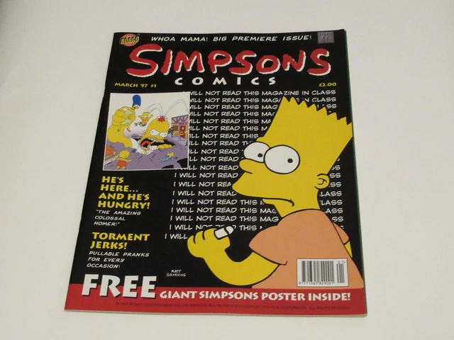 THE SIMPSONS COMICS #1/Homer Simpson/Bart Simpson/Number One/The ...