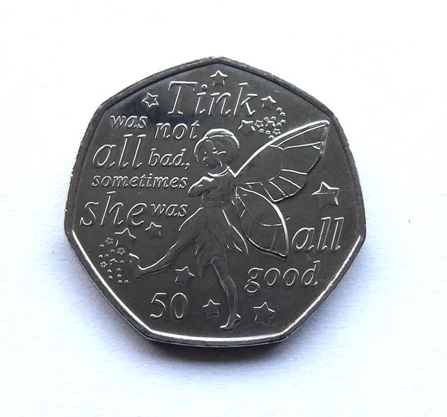 TINKER BELL - 2020 PETER PAN ISLE OF MAN 50p COIN - IoM MANX £3.99 ...