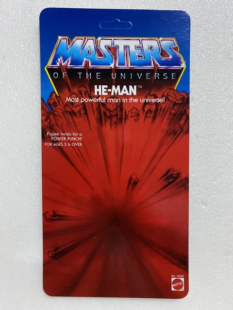 HE-MAN 8 BACK reproduction Repro Card Only masters universe motu ...
