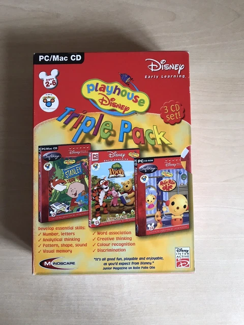 PC DISNEY INTERACTIVE Educational Learning Playhouse Triple Pack CD ...
