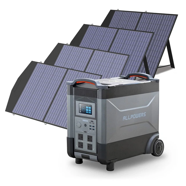 ALLPOWERS R4000 POWER Station 3456Wh Solar Generator with 4 X 100W ...