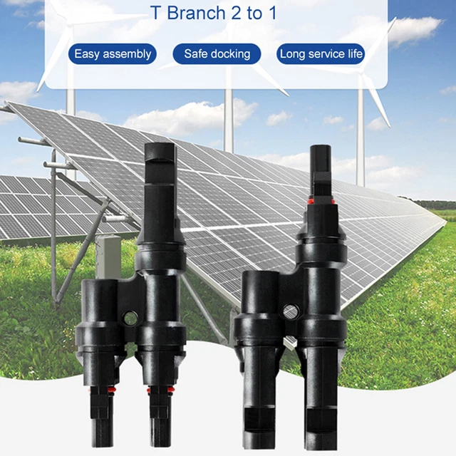 SOLAR PLUG CABLE Connector Male And Female Connector Silver Plated 30A ...