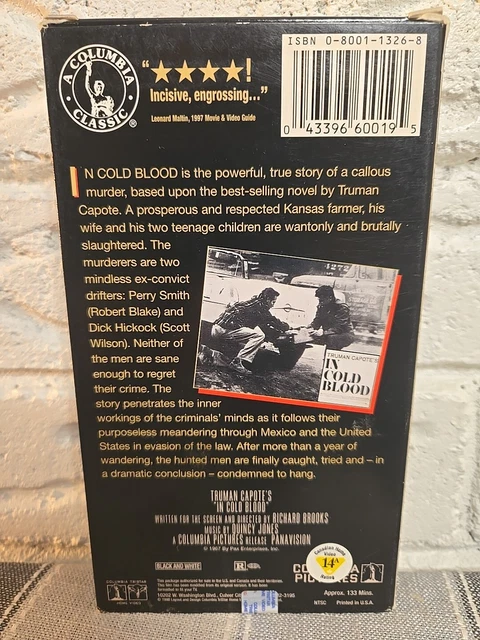 IN COLD BLOOD (VHS, 1967) Truman Capote Rare RCA Crime $5.97 - PicClick CA
