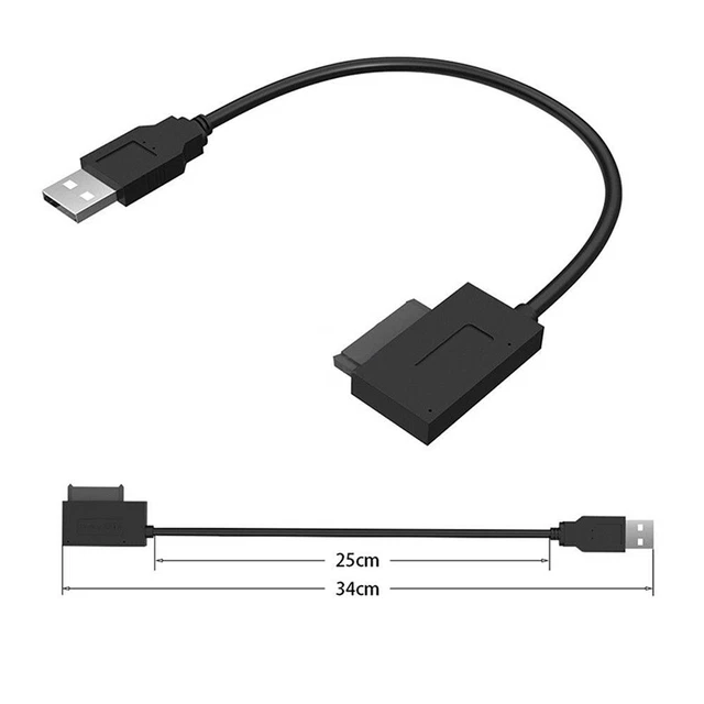 USB TO 7+6 13Pin Slim SATA/IDE CD DVD Rom Optical Drive Cable Adapter ...