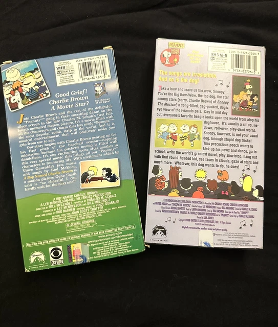 VINTAGE PEANUTS VHS Bundle "A Boy Named Charlie Brown" and "Snoopy The ...