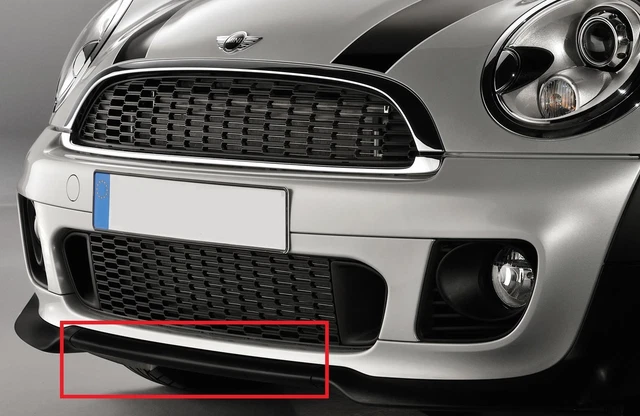 MINI NEW GENUINE R55 R56 R57 R58 Jcw Front Bumper Lower Spoiler Black ...