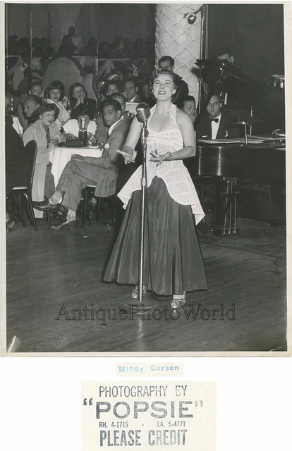 MINDY CARSON POP Singer Encendido Etapa Antigüedad Foto EUR 27,67 ...