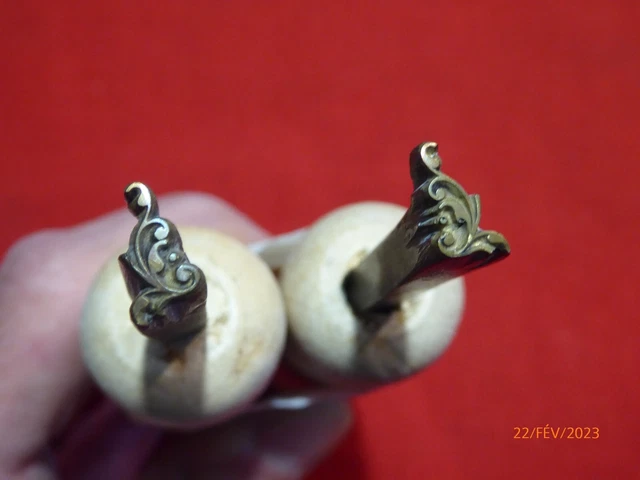 FLEURON FER À dorer outil ancien relieur reliure C92 EUR 60,00 ...