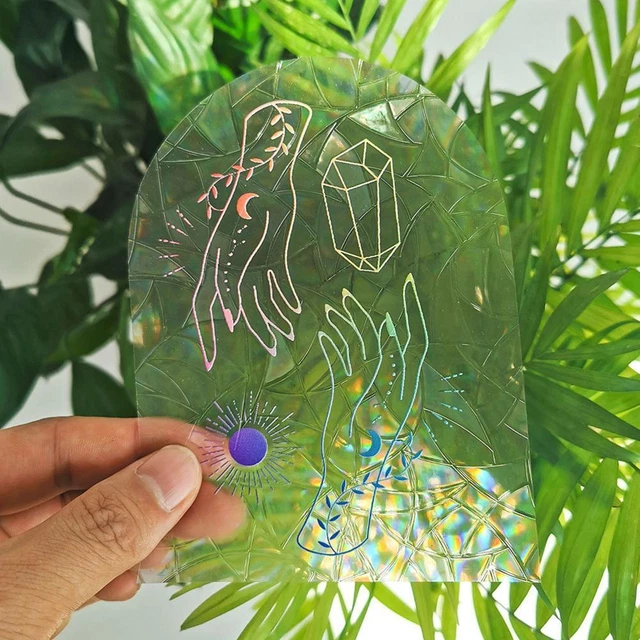 RAINBOW WALL STICKER Prisms Light Catcher Window PVC Film Decal (RPS084 ...