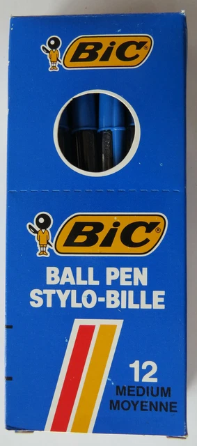 NIB VINTAGE BIC Ball Point Pens 1980s FULL BOX 12 Pack Medium MS11 M29 BLUE $30.00 - PicClick CA