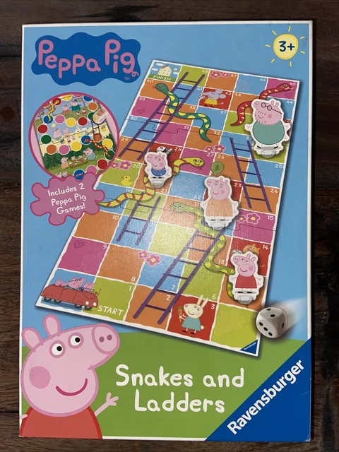 RAVENSBURGER PEPPA PIG Snakes & Ladders Plus Additional Game Excellent ...