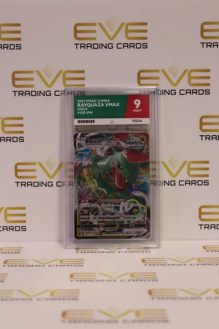 GRADED POKEMON CARD - 120/184 2021 VMAX Climax Rayquaza VMAX Holo JPN - Ace 9 £34.99 - PicClick UK